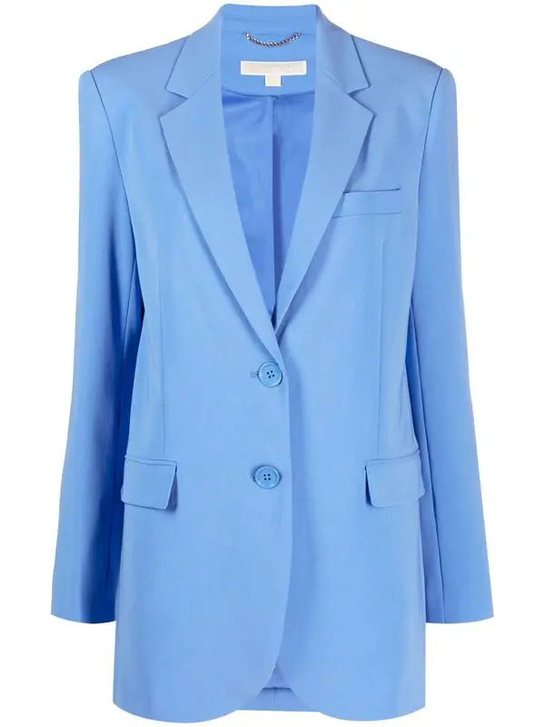 Michael Kors Notched-lapels Single-breasted Blazer - Blue