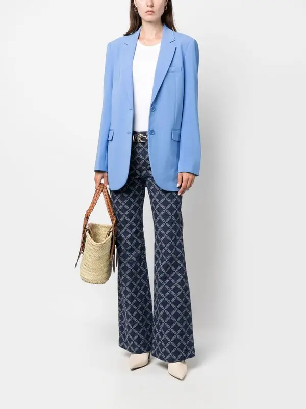 Michael Kors Notched-lapels Single-breasted Blazer - Blue