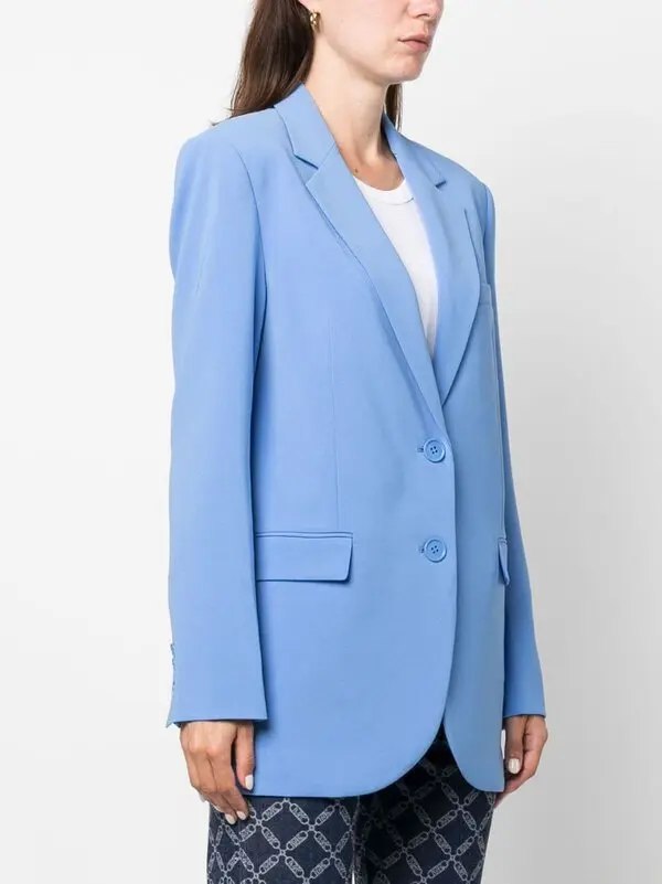 Michael Kors Notched-lapels Single-breasted Blazer - Blue
