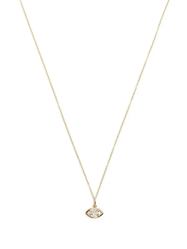 SYDNEY EVAN 14kt Yellow Marquise Eye Diamond Necklace - Gold