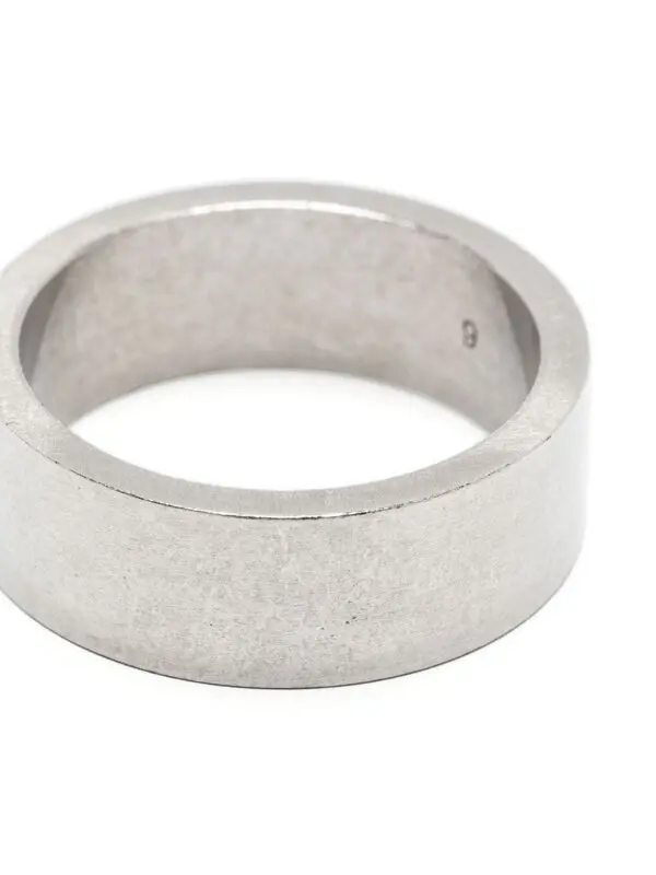 MAISON MARGIELA Logo-engraved Band Ring - Silver