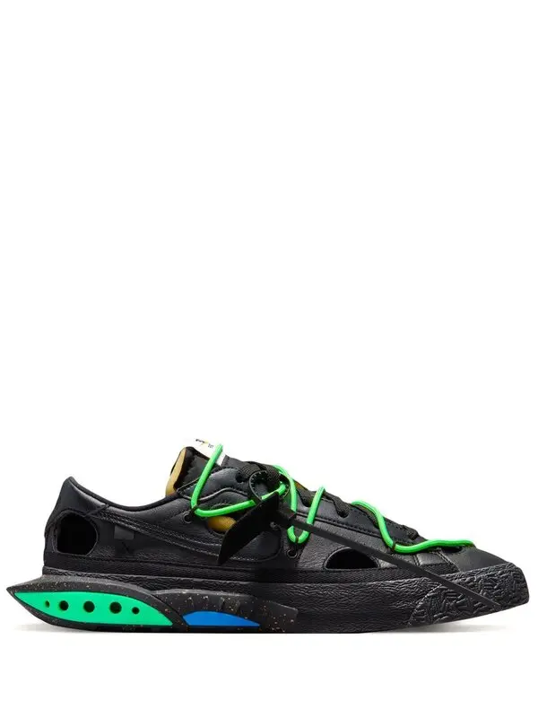 Nike X Off White Blazer Low 77 Sneakers - Ow Black Green Fluo