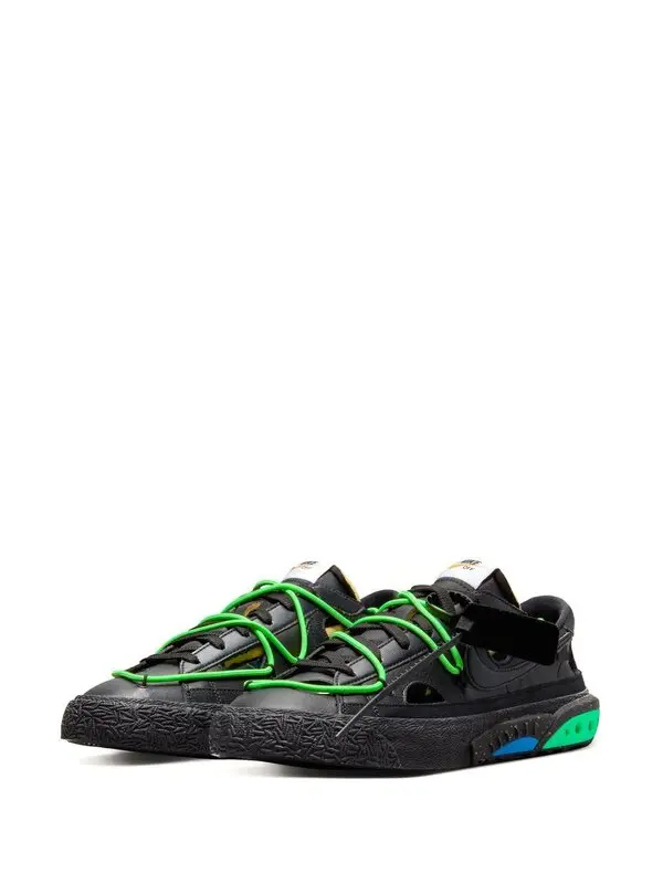Nike X Off White Blazer Low 77 Sneakers - Ow Black Green Fluo