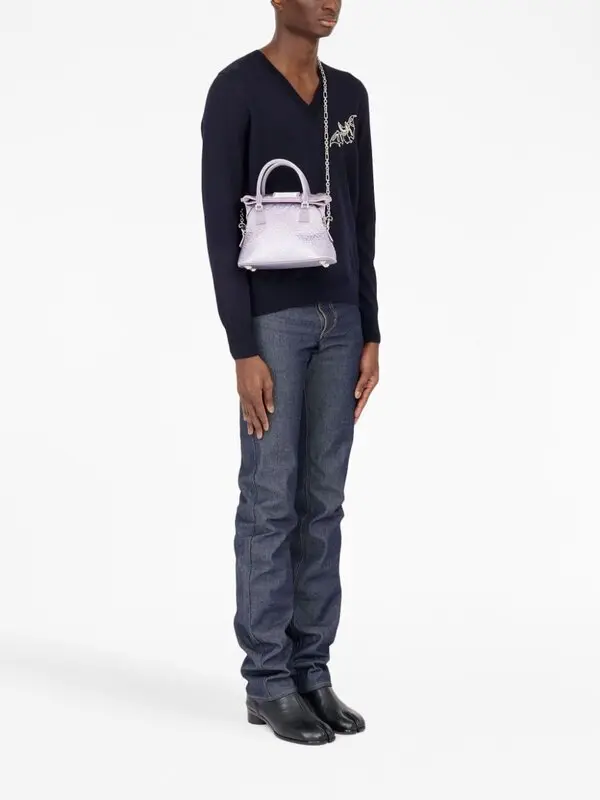 MAISON MARGIELA Micro 5ac Cinema Inferno Shoulder Bag - Silver