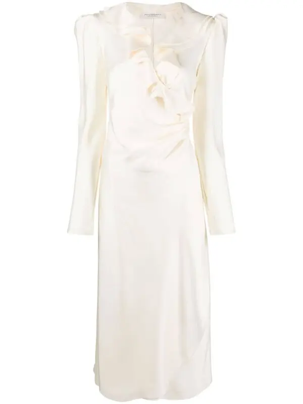 Philosophy Di Lorenzo Serafini Ruffle-trim Wrap Dress - White