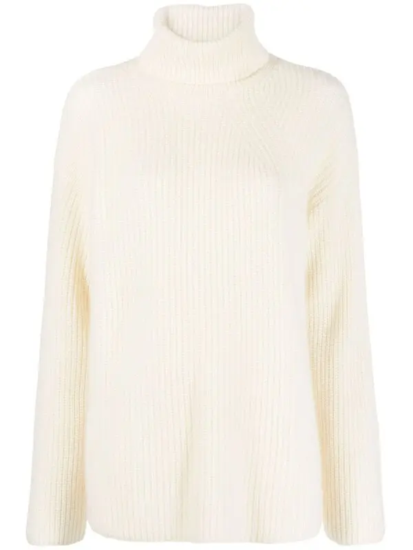 P.a.r.o.s.h Roll-neck Waffle-knit Jumper - Neutrals