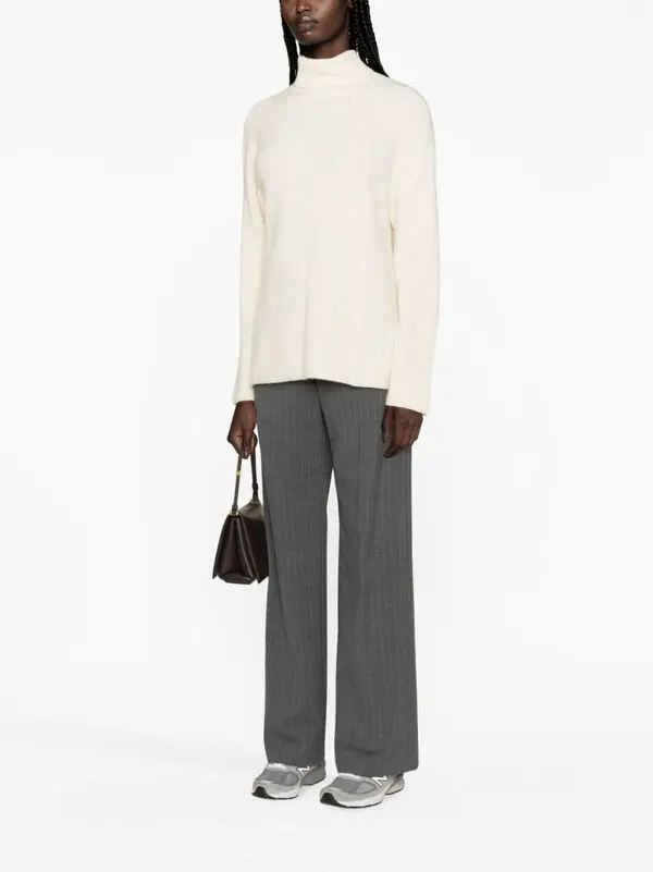 P.a.r.o.s.h Roll-neck Waffle-knit Jumper - Neutrals