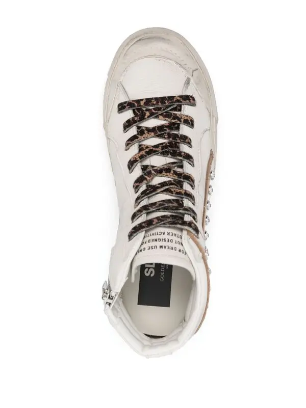 GOLDEN GOOSE Slide Hi-top Sneakers - White