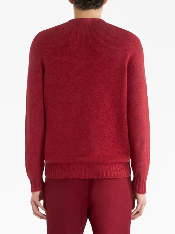 Etro Logo-embroidered Cashmere Jumper - Red