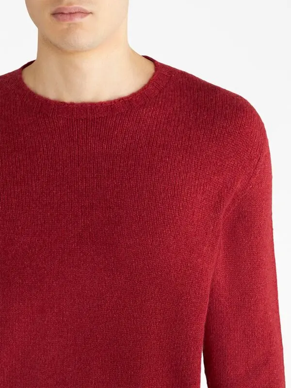 Etro Logo-embroidered Cashmere Jumper - Red