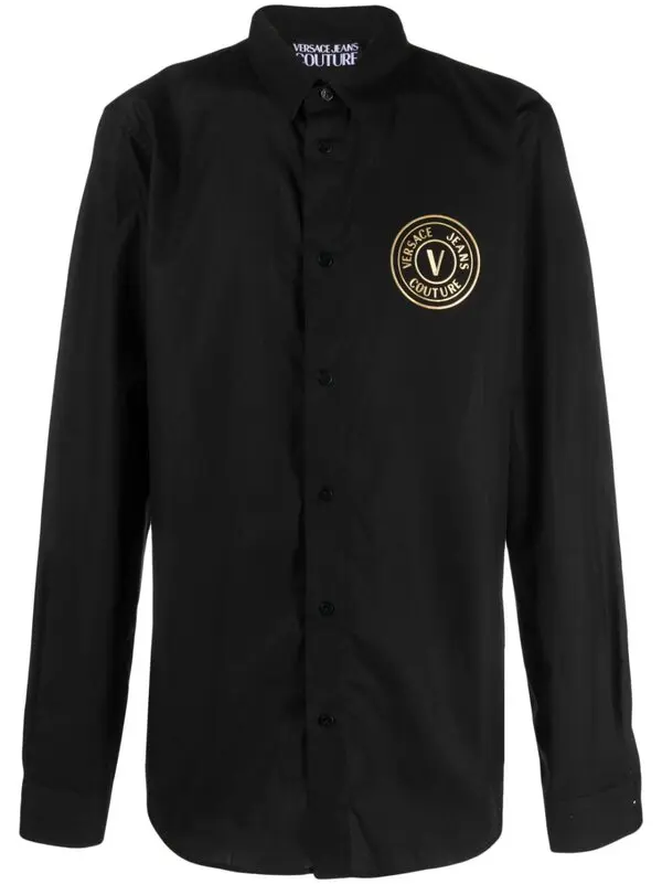 Versace Logo-print Cotton Shirt