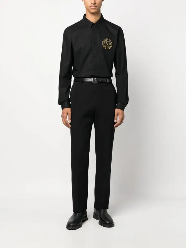 Versace Logo-print Cotton Shirt
