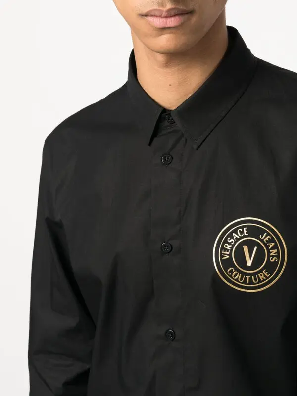 Versace Logo-print Cotton Shirt