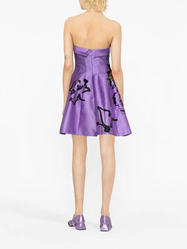 Philosophy Di Lorenzo Serafini Graphic Print Bandeau Minidress