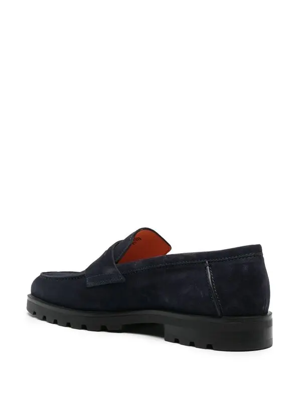Santoni Almond-toe Penny Loafers