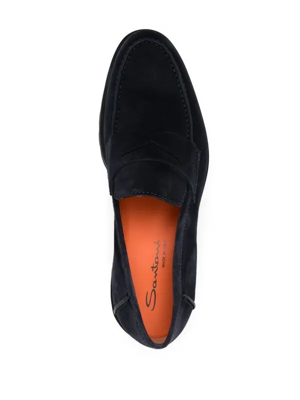 Santoni Almond-toe Penny Loafers