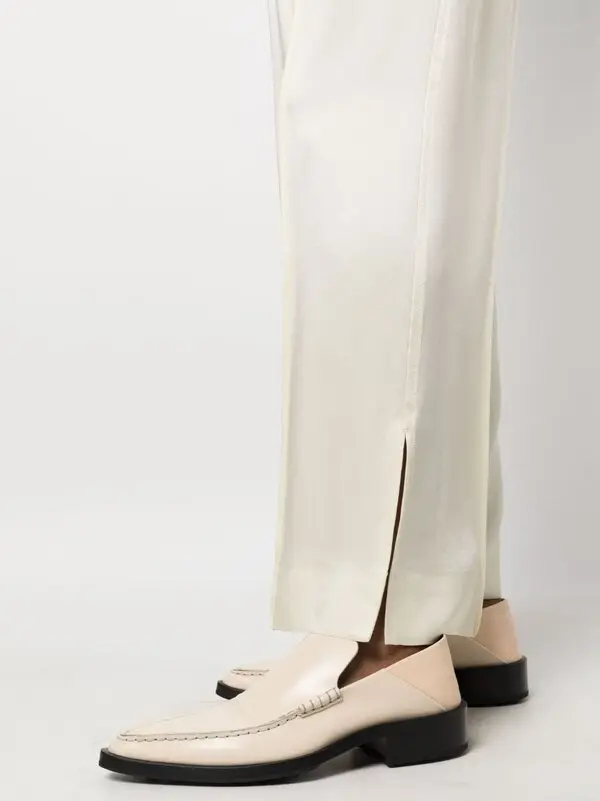 JIL SANDER High-waist Pleated Trousers - Neutrals