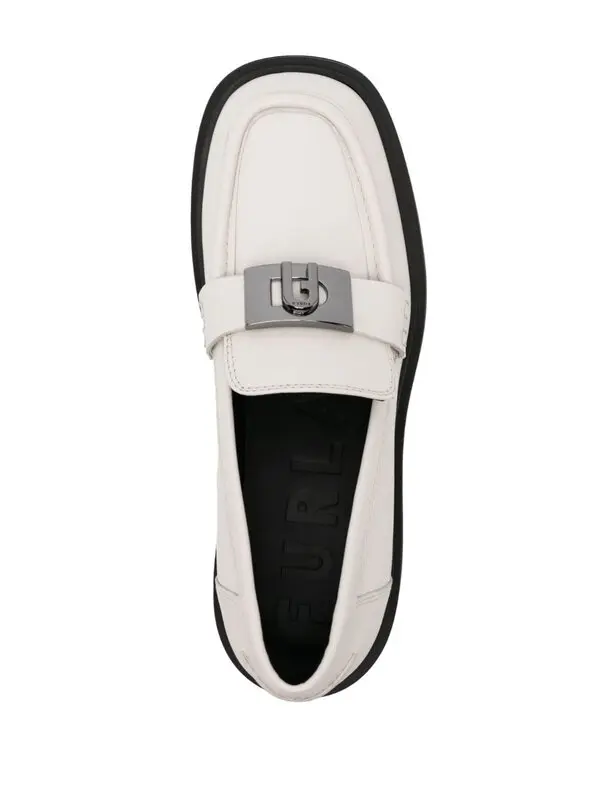 Furla 58mm Logo-plaque Leather Loafers