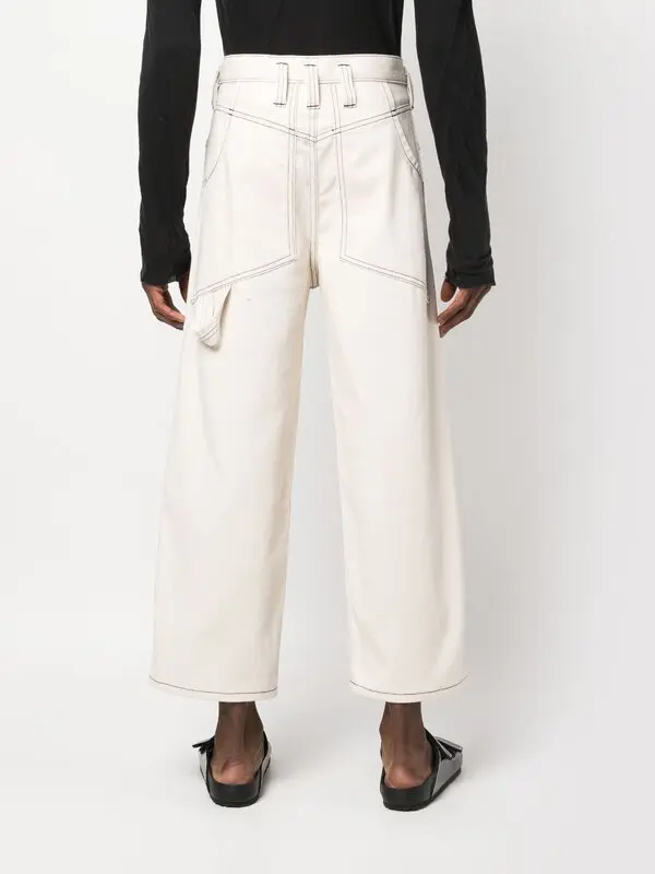 Eckhaus Latta Wide-leg Cropped Trousers