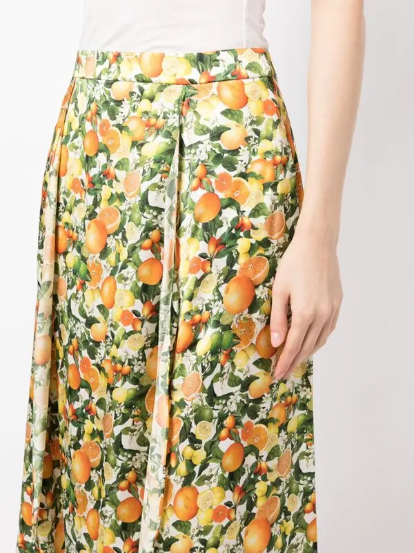 Stella McCartney Fruit Print Midi Skirt