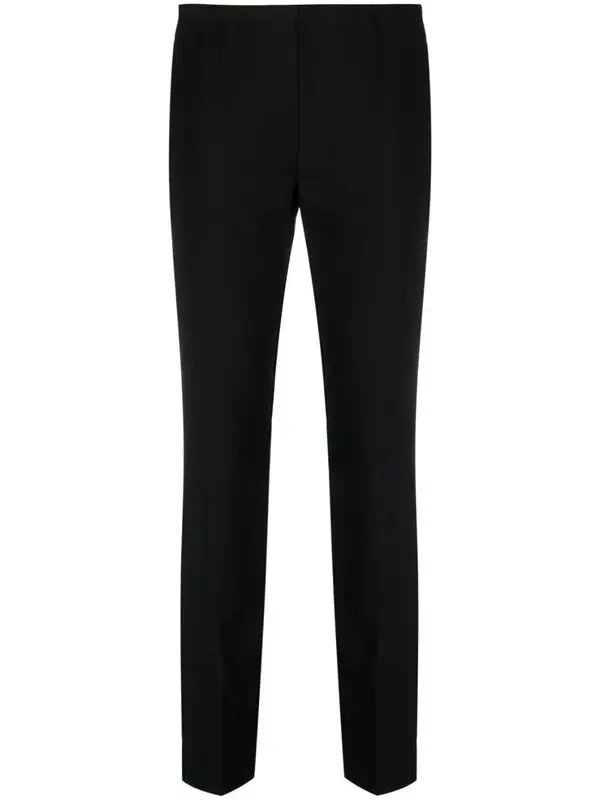 P.a.r.o.s.h Mid-rise Wool-blend Trousers - Black