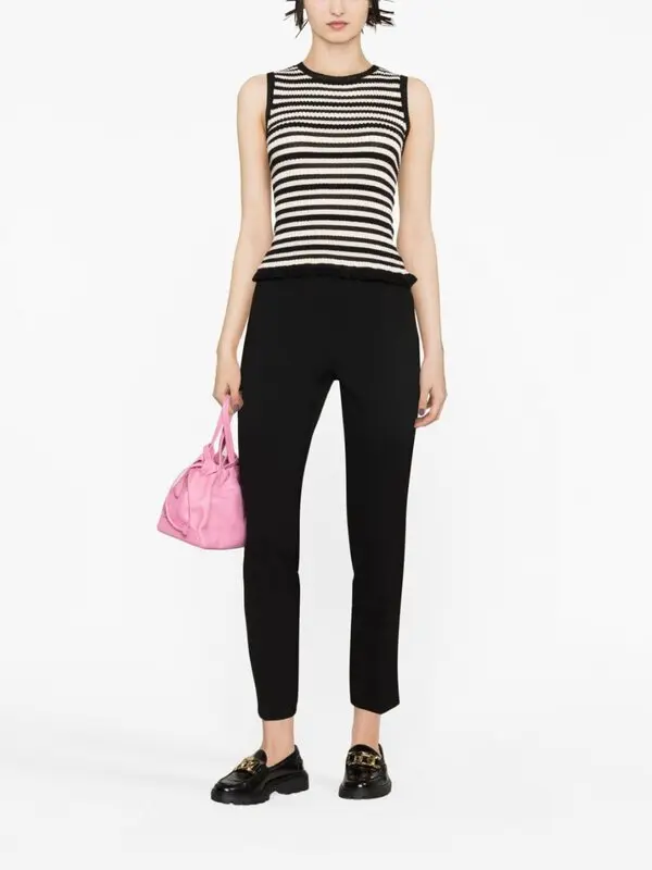 P.a.r.o.s.h Mid-rise Wool-blend Trousers - Black