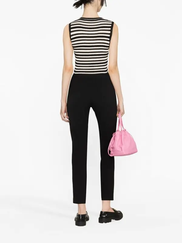 P.a.r.o.s.h Mid-rise Wool-blend Trousers - Black