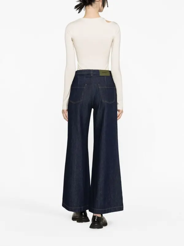 Aspesi Wide Leg Flare Jeans - Blue