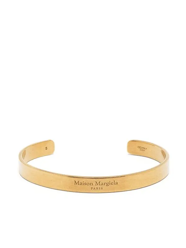 MAISON MARGIELA Logo-engraved Cuff Bracelet - Gold
