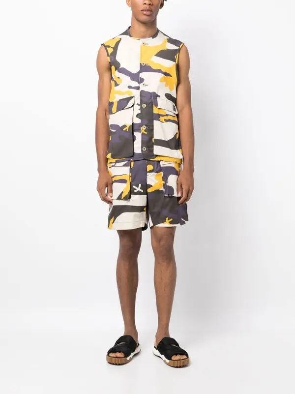 THE POWER FOR THE PEOPLE Camouflage-print Deck Shorts
