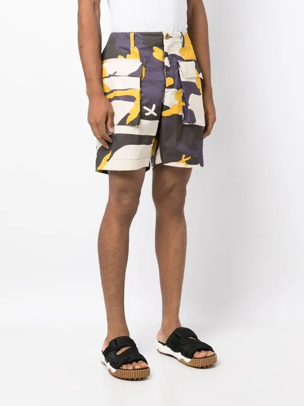 THE POWER FOR THE PEOPLE Camouflage-print Deck Shorts