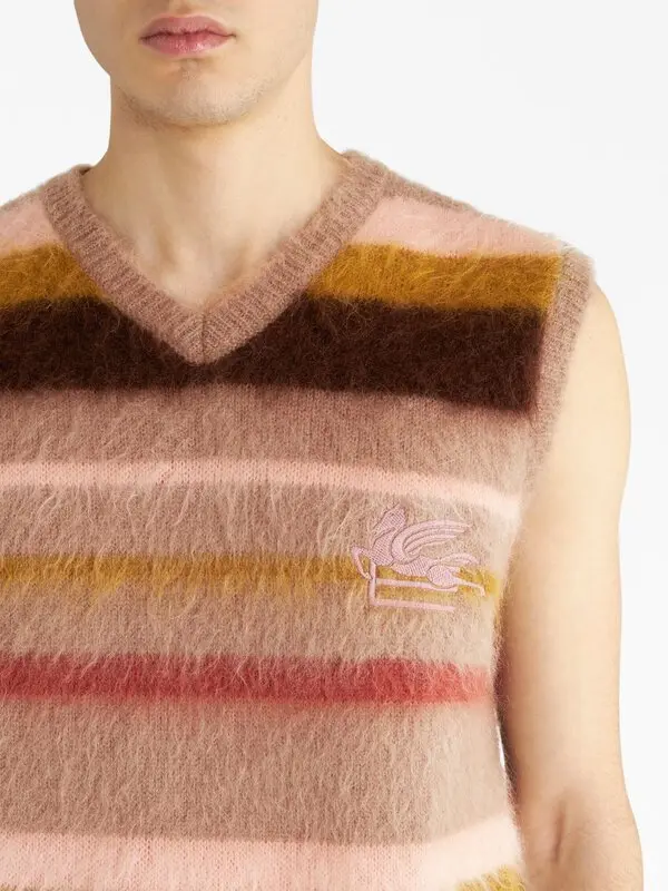 Etro Logo-embroidered Mohair-blend Jumper