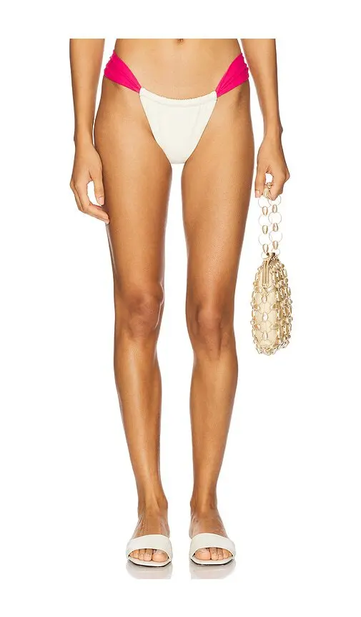 MONTCE Sandra Bikini Bottom - Cream & Raspberry