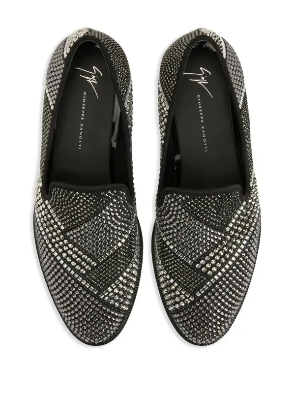 GIUSEPPE ZANOTTI Raimond Crystal-embellished Loafers