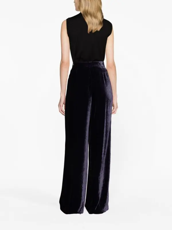 Alberta Ferretti Velvet Maxi Trousers