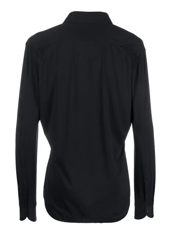 XACUS Spread-collar Long-sleeve Shirt - Blue
