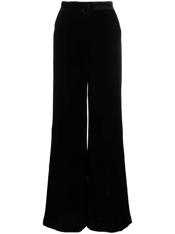 Alberta Ferretti Velvet Palazzo Trousers