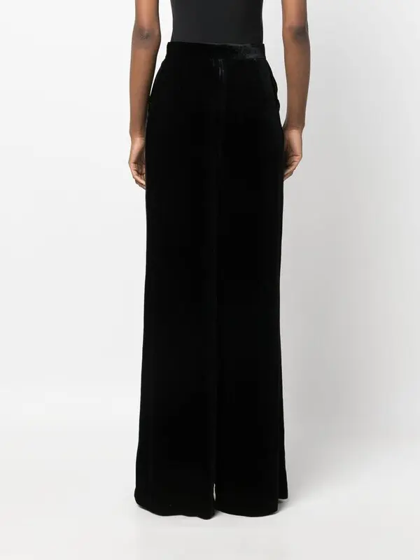 Alberta Ferretti Velvet Palazzo Trousers