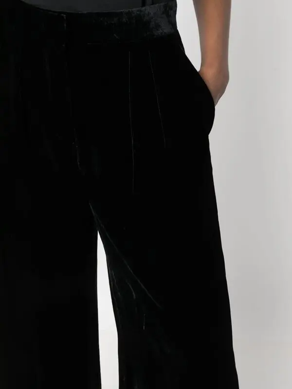 Alberta Ferretti Velvet Palazzo Trousers