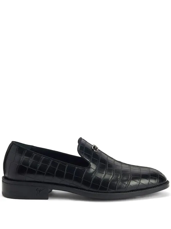 GIUSEPPE ZANOTTI Imrham Crocodile-effect Loafers