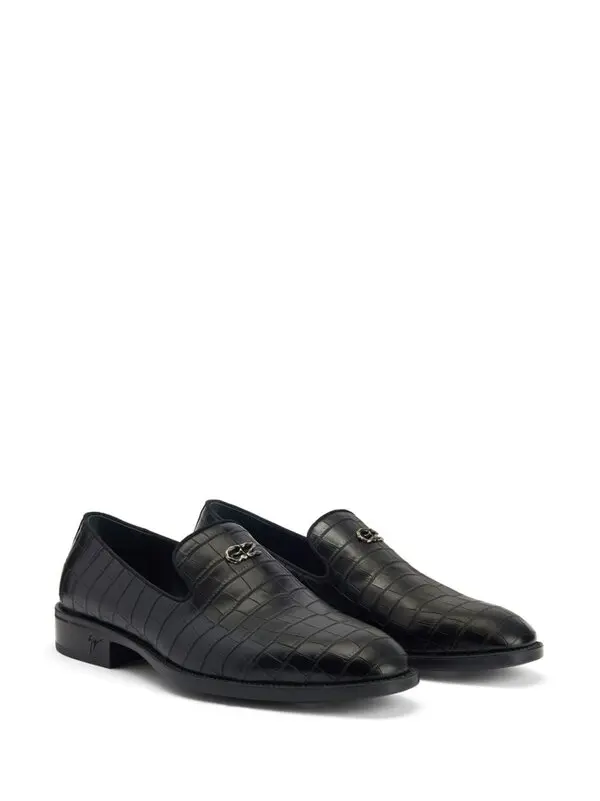 GIUSEPPE ZANOTTI Imrham Crocodile-effect Loafers