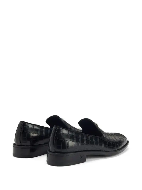 GIUSEPPE ZANOTTI Imrham Crocodile-effect Loafers