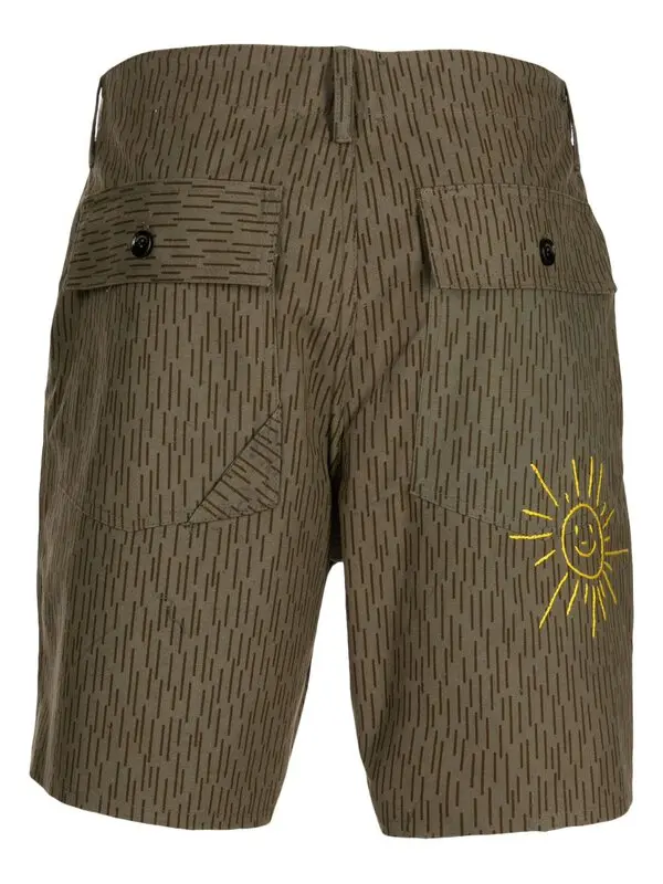 President's Camouflage-print Cotton Shorts - Green