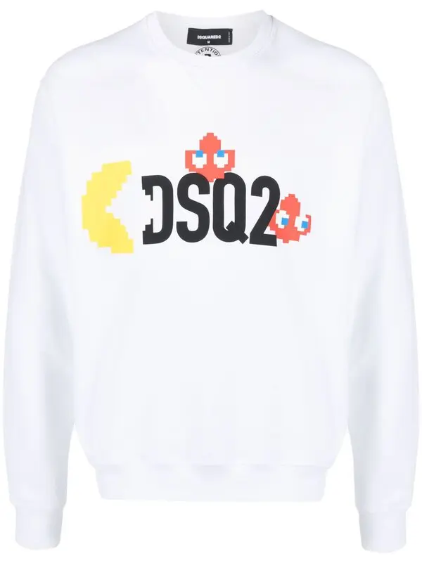 Dsquared2 Logo-print Cotton Sweatshirt - White
