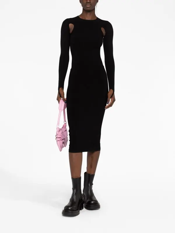 ANDREĀDAMO Sculpting Cut-out Midi Dress