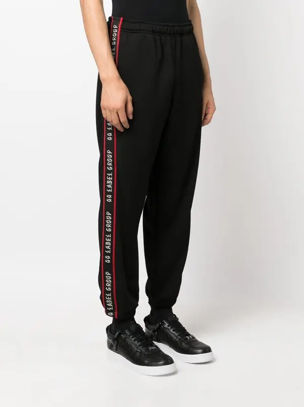 44 LABEL GROUP Logo-stripes Cotton Track Pants