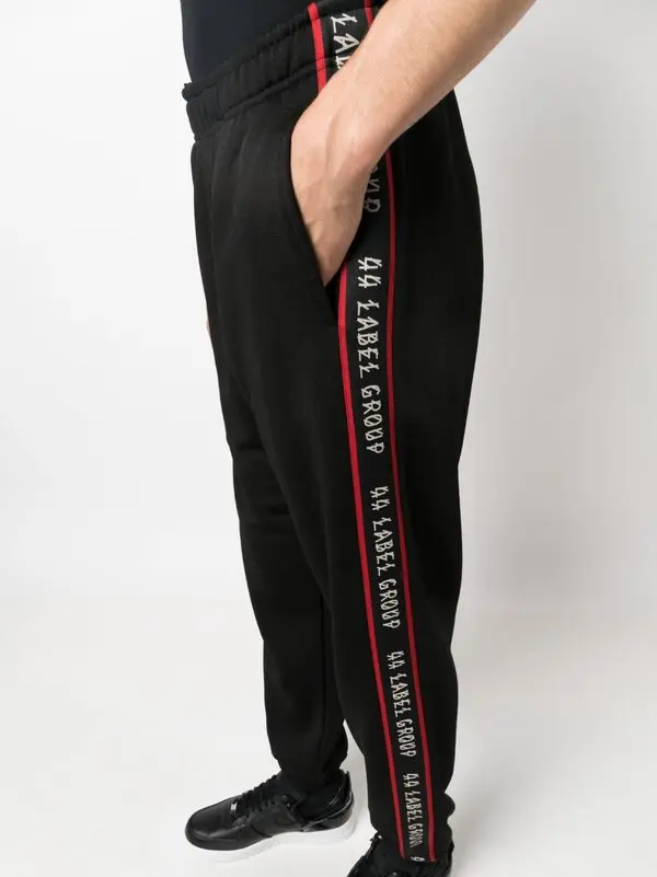 44 LABEL GROUP Logo-stripes Cotton Track Pants