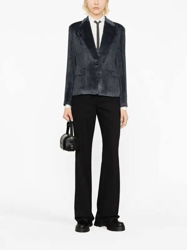 Brunello Cucinelli Corduroy Single-breasted Blazer - Blue