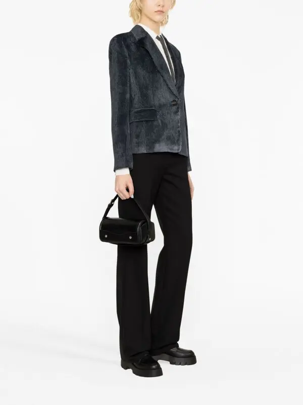 Brunello Cucinelli Corduroy Single-breasted Blazer - Blue
