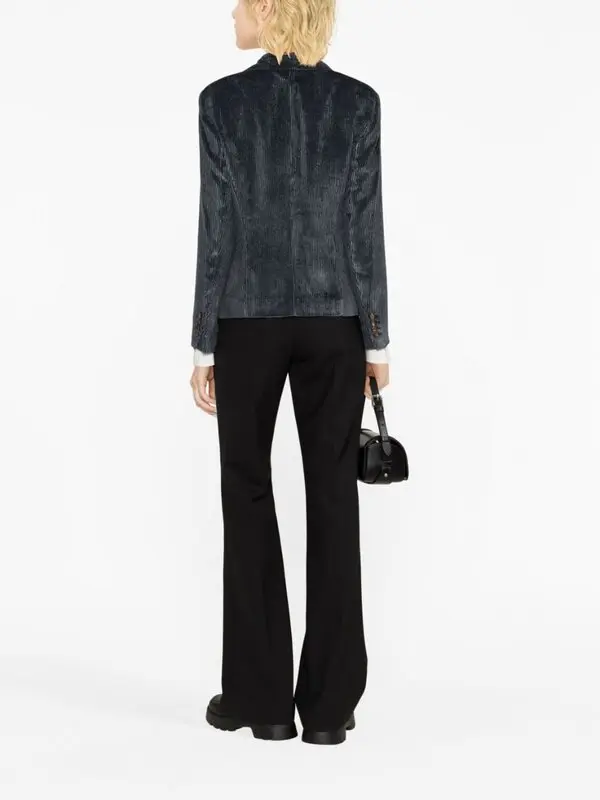 Brunello Cucinelli Corduroy Single-breasted Blazer - Blue